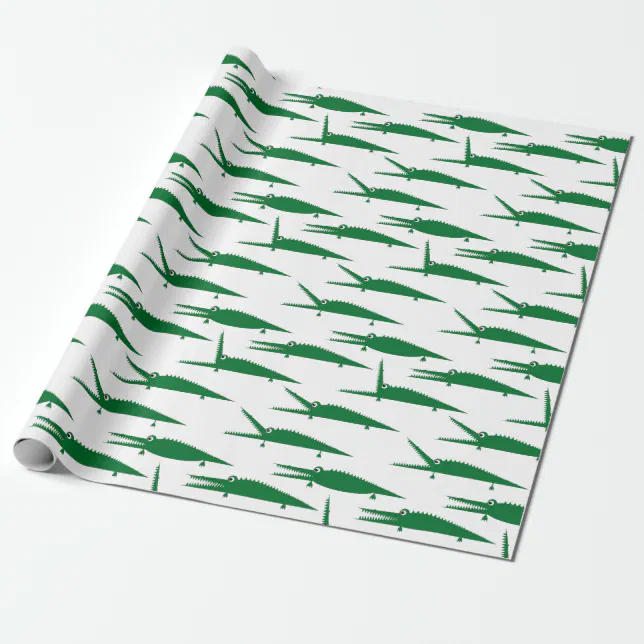 Gator Chomp | Alligator Reptile Wrapping Paper | Zazzle