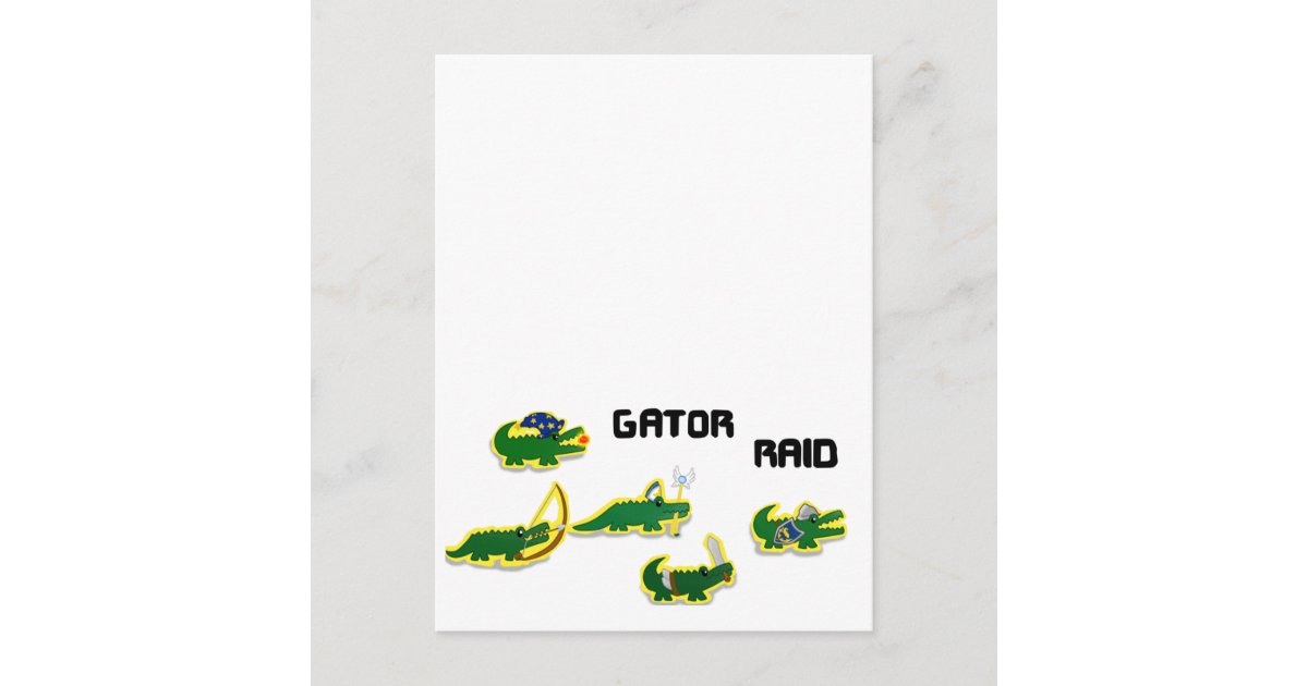 Gator Raid Postcard | Zazzle