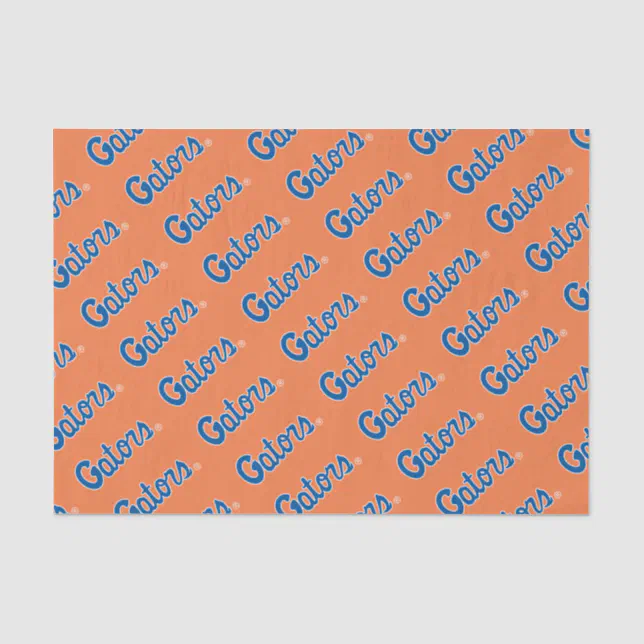 Gators - Blue & White Tissue Paper | Zazzle