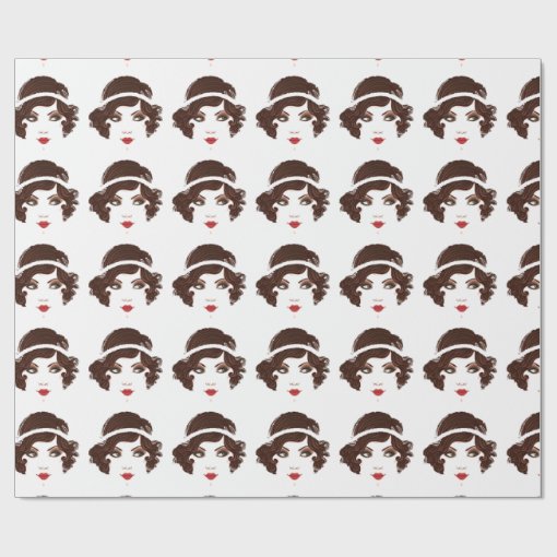 Gatsby Gold Flapper Birthday Bridal Shower Party Wrapping Paper | Zazzle