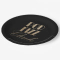 Gatsby party Gold and Black Pop Fizz Clink Paper Plates | Zazzle
