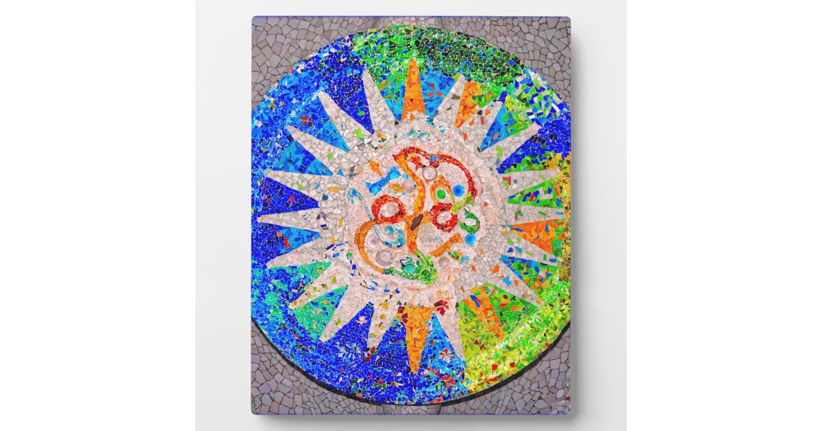 Gaudi Detail Blue Plaque | Zazzle