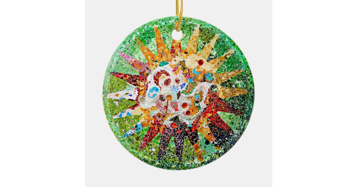 Gaudi Mosaic Ornament | Zazzle