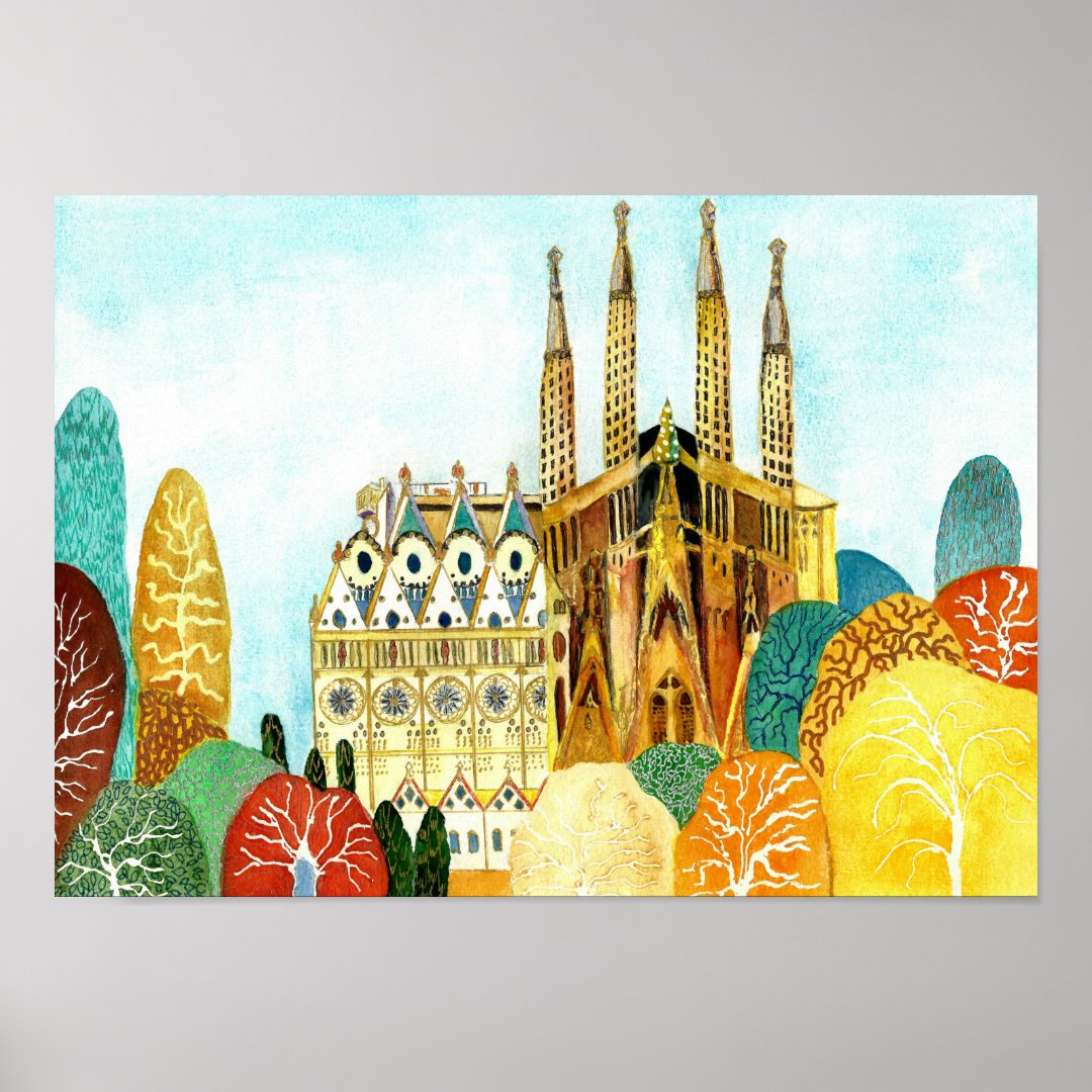 Gaudi 's Barcelona. Poster | Zazzle
