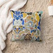 Gaudi Yellow Tiles - Mirror Throw Pillow | Zazzle