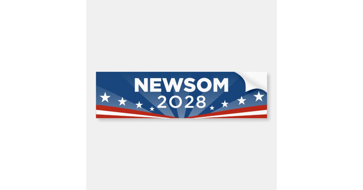 Gavin Newsom 2028 Bumper Sticker | Zazzle