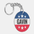Gavin Newsom Campaign - Vintage Ike Design Keychain | Zazzle
