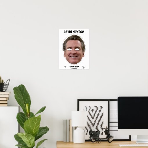 GAVIN NEWSOM Halloween Mask Poster | Zazzle