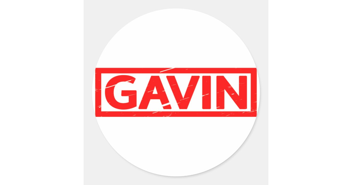 Gavin Stamp Classic Round Sticker | Zazzle