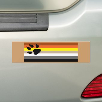 Gay bear pride bumper sticker | Zazzle
