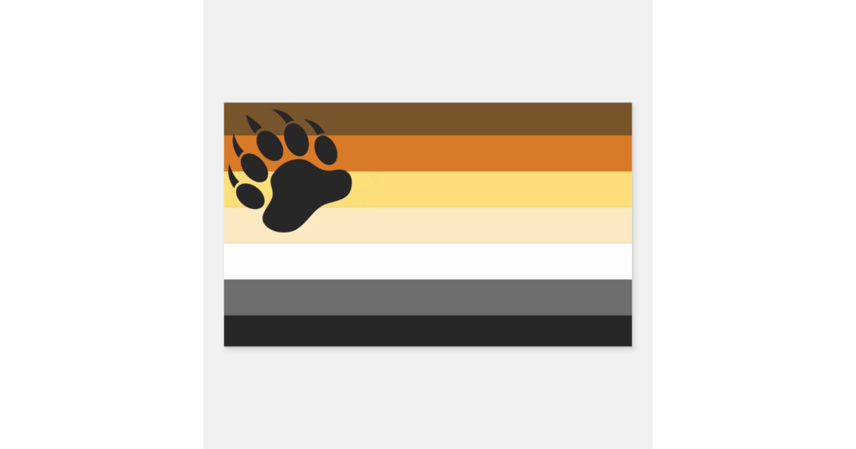 Gay Bear Pride Flag Rectangular Sticker | Zazzle
