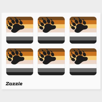 Gay Bear Pride - Square Stickers | Zazzle