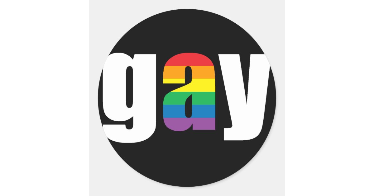Gay Black Sticker | Zazzle