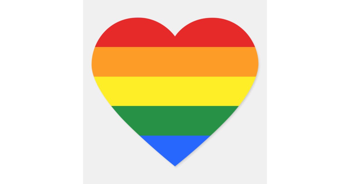 Gay Heart Sticker | Zazzle