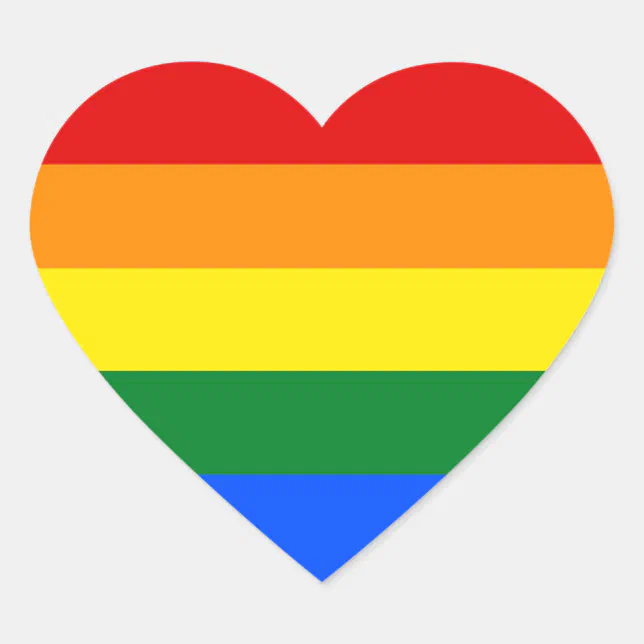 Gay Heart Sticker | Zazzle