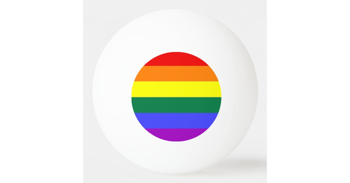 Gay Lesbian LGBT Rainbow Pride Flag Ping-Pong Ball | Zazzle
