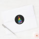 Gay LGBT Pride Rainbow Christmas Tree Merry Xmas Classic Round Sticker ...