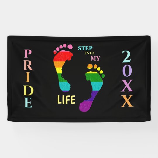 Gay LGBTQ Rainbow Pride Month Step My Life Feet Banner | Zazzle.com