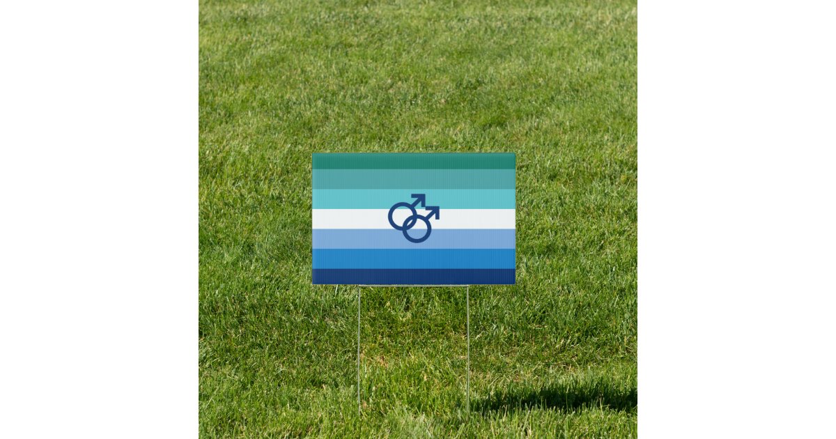 Gay Love (MLM) Pride House Flag Sign | Zazzle