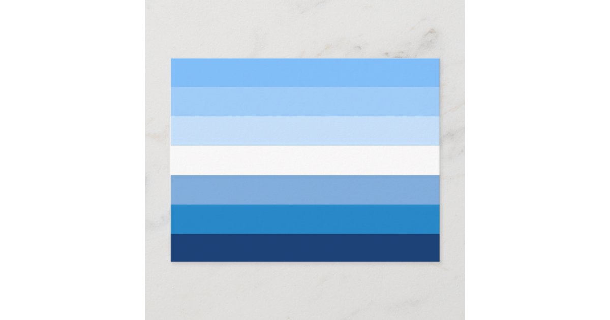 Gay Male Pride Flag (Blue) Postcard | Zazzle