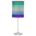 Gay Man Pride Flag Rainbow Glitter Stripes LGBTQIA Table Lamp | Zazzle