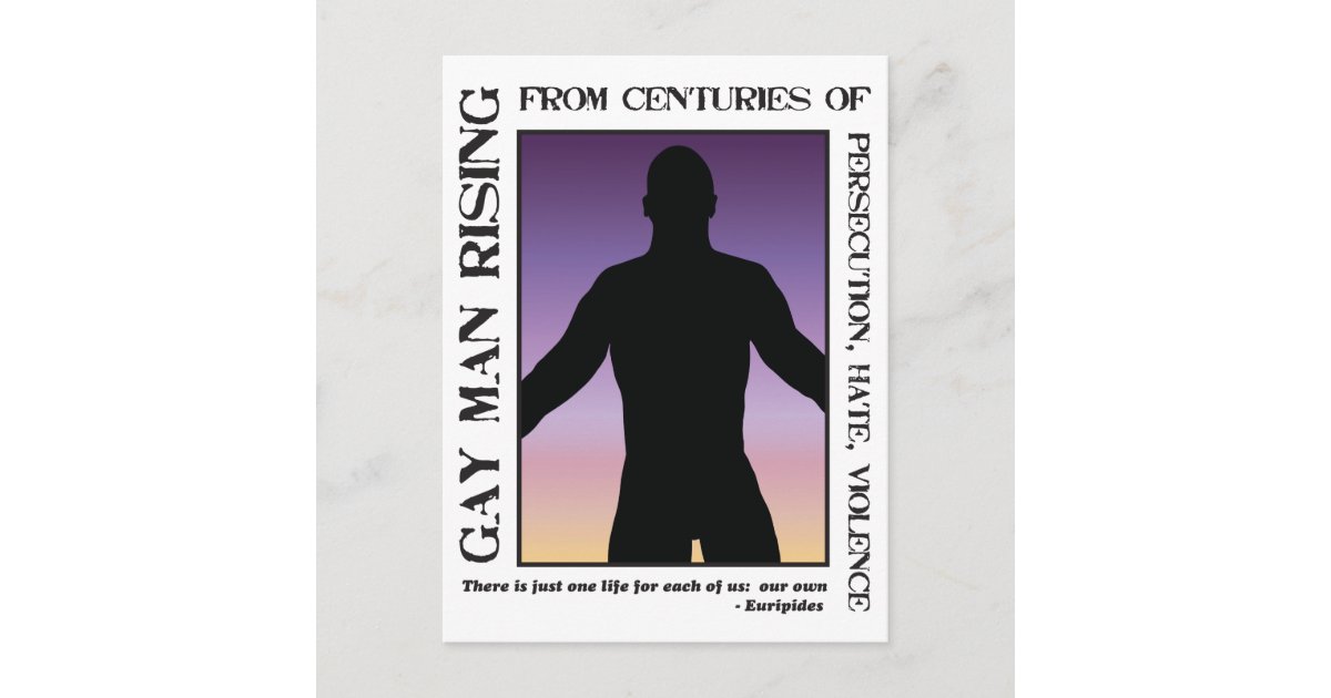 Gay Man Rising Postcard | Zazzle