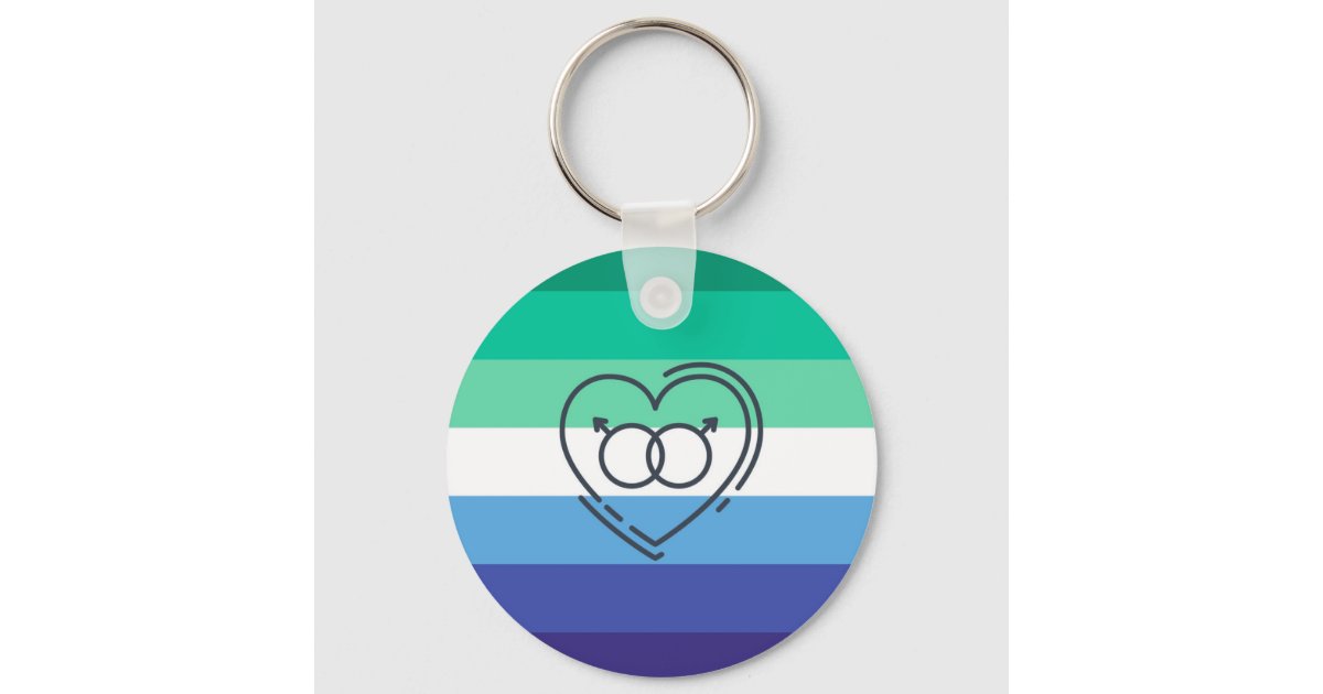 Gay men pride flag keychain | Zazzle