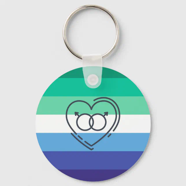 Gay men pride flag keychain | Zazzle