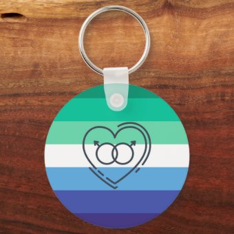 Gay men pride flag keychain | Zazzle