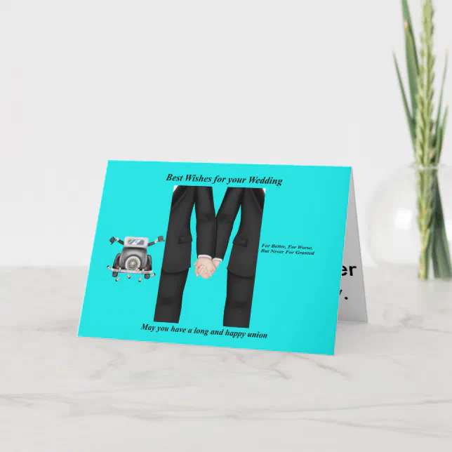 Gay Men Wedding Card | Zazzle