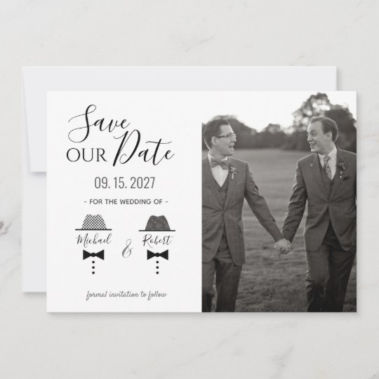 Gay Photo Wedding Save The Date | Zazzle.com