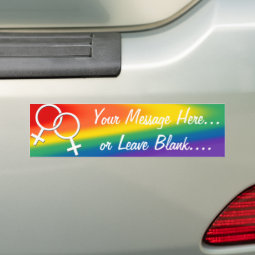 Gay Pride Bumper Sticker Custom Rainbow Love Gifts | Zazzle