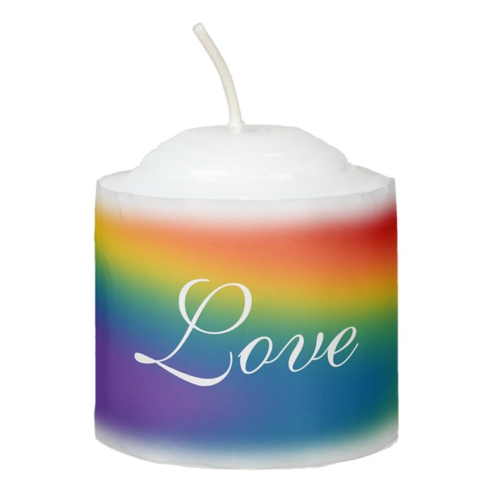 Gay Pride Candles Custom Rainbow Love Candles | Zazzle.com