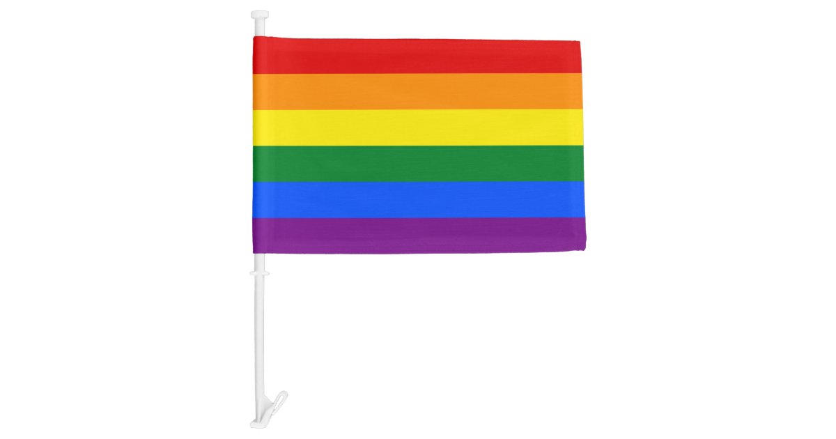 Gay Pride Car Flag | Zazzle
