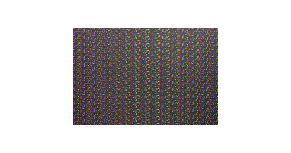 Gay Pride Fabric Rainbow Love Fabric Pride Fabric | Zazzle