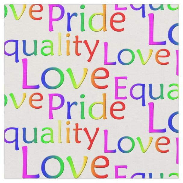 Gay Pride Fabric Rainbow Love Fabric Pride Fabric | Zazzle