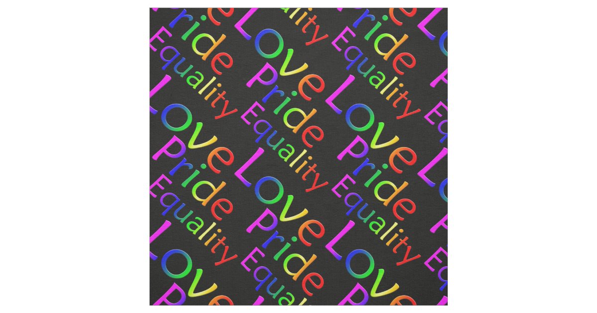 Gay Pride Fabric Rainbow Love Fabric Pride Fabric | Zazzle