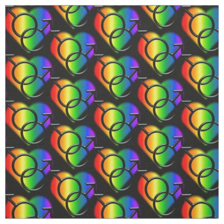 Gay Pride Fabric Rainbow Lesbian Love Fabric | Zazzle.com