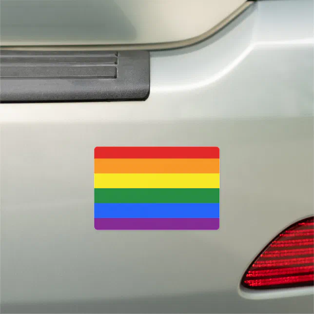 Gay Pride Flag Car Magnet | Zazzle