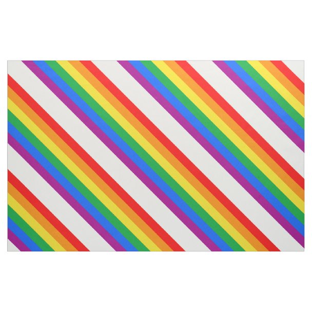 Gay Pride Rainbow Flag Fabric | Zazzle