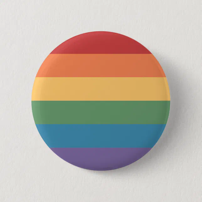 Gay Pride Flag Heathered Button | Zazzle