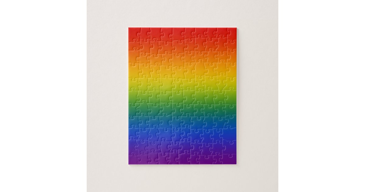 gay pride flag jigsaw puzzle | Zazzle