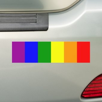 Gay Pride Flag / Rainbow Flag Bumper Sticker | Zazzle