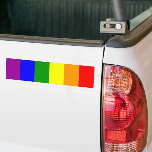 Gay Pride Flag / Rainbow Flag Bumper Sticker | Zazzle