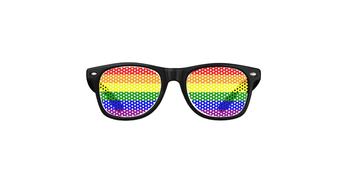 Gay Pride Flag Retro Sunglasses Zazzle