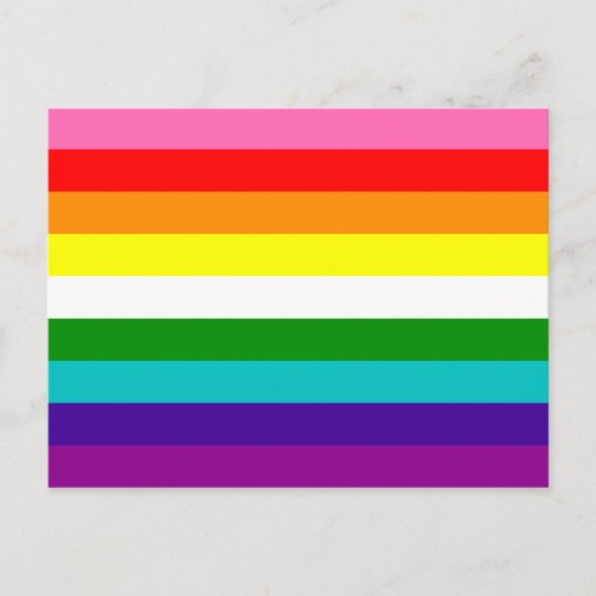 Gay Pride Flag with 9 Stripes Postcard | Zazzle.com