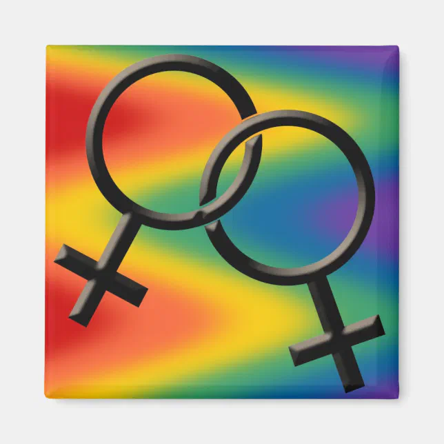 Gay Pride Fridge Magnets Rainbow Lady Love Magnet | Zazzle
