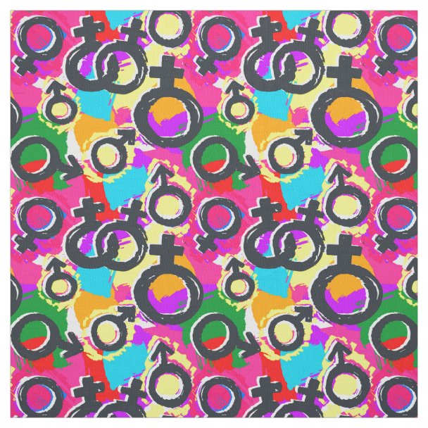 Gay Pride Doodle Pattern Fabric | Zazzle