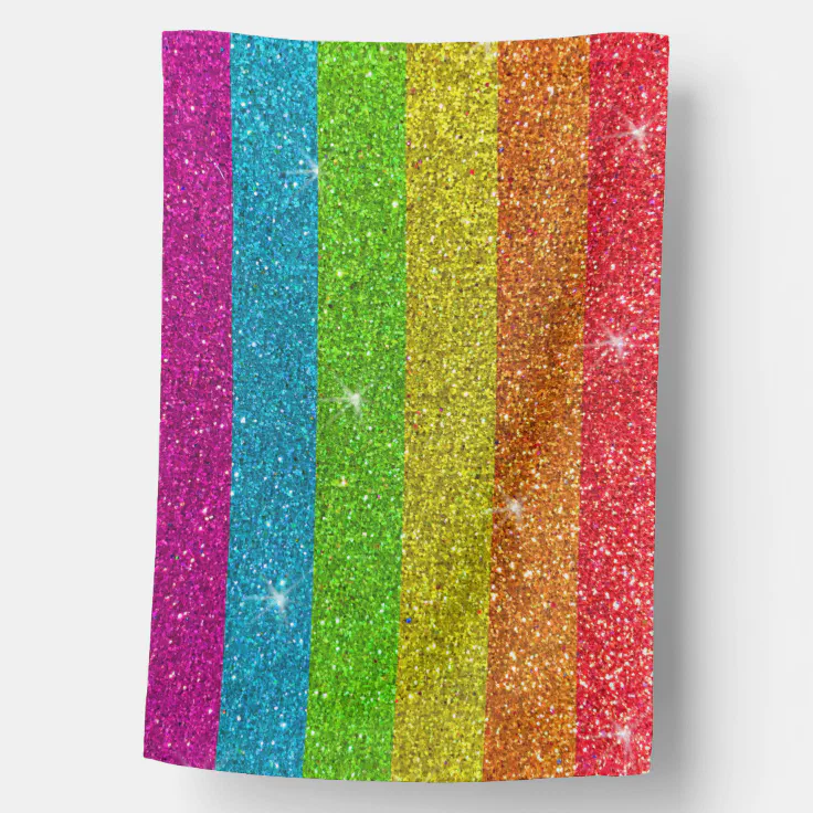Gay Pride Glitter Rainbow Stripes LGBTQ Equality House Flag | Zazzle