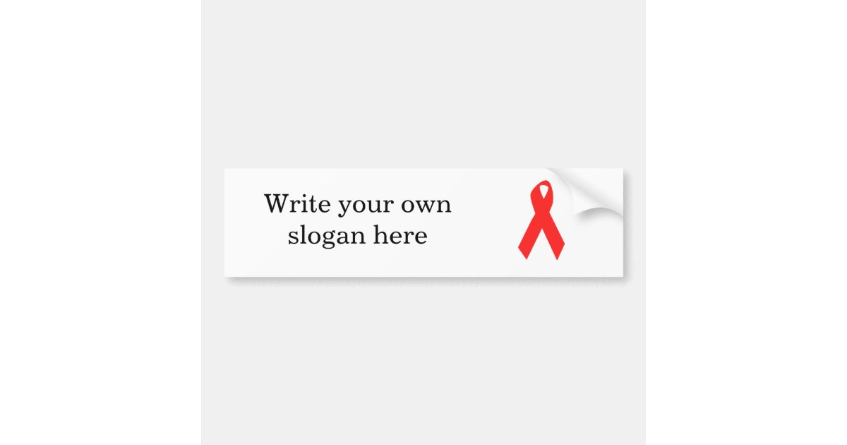 Gay Pride HIV ribbon Bumper Sticker | Zazzle